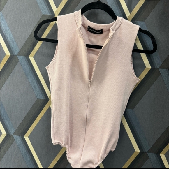 Tops | Bodysuit Color Beige Size Sm | Poshmark